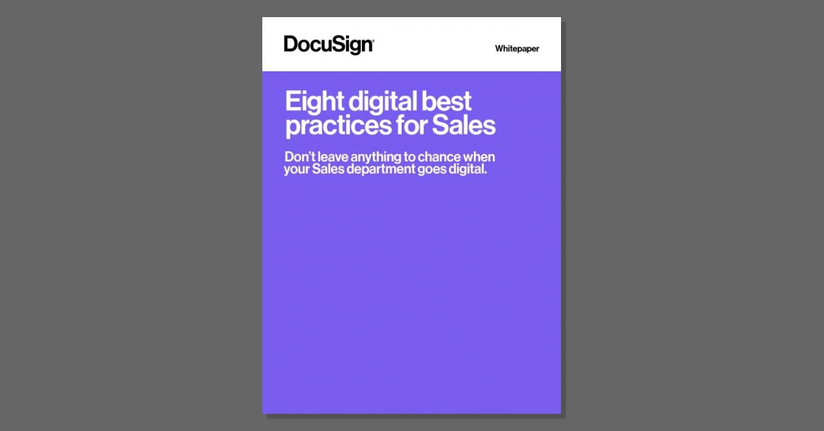 Eight digital best practices for sales